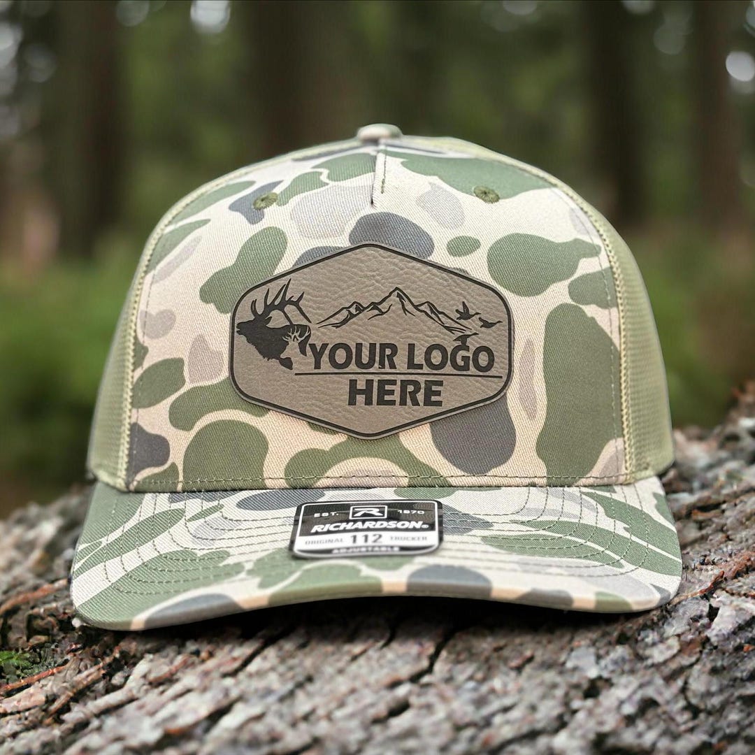 Custom Camo Leather Patch Hat: Personalized Logo, Business Merch - Etsy