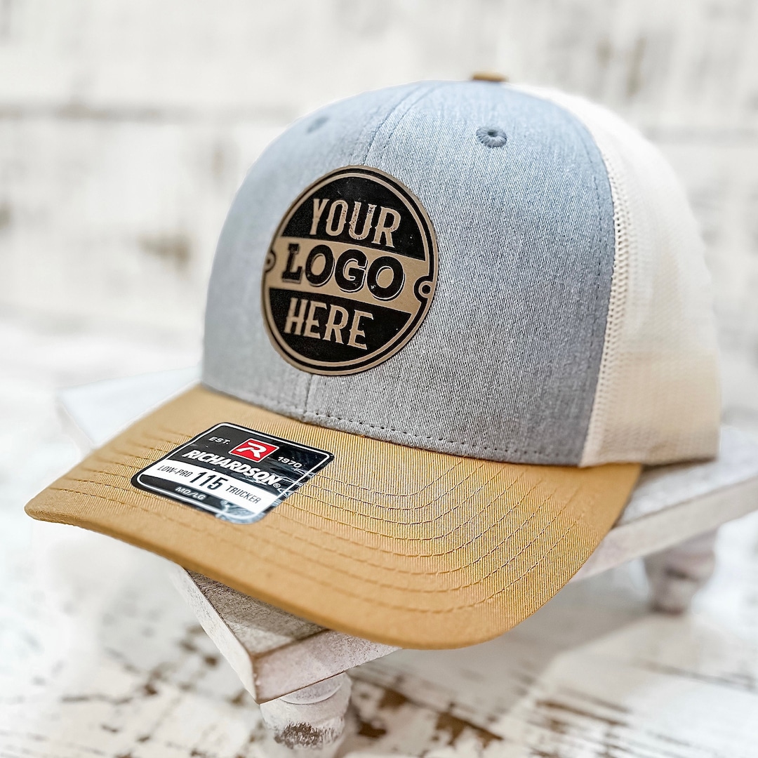 Custom Logo Leather Patch Hat: Bulk Business Merch - Etsy