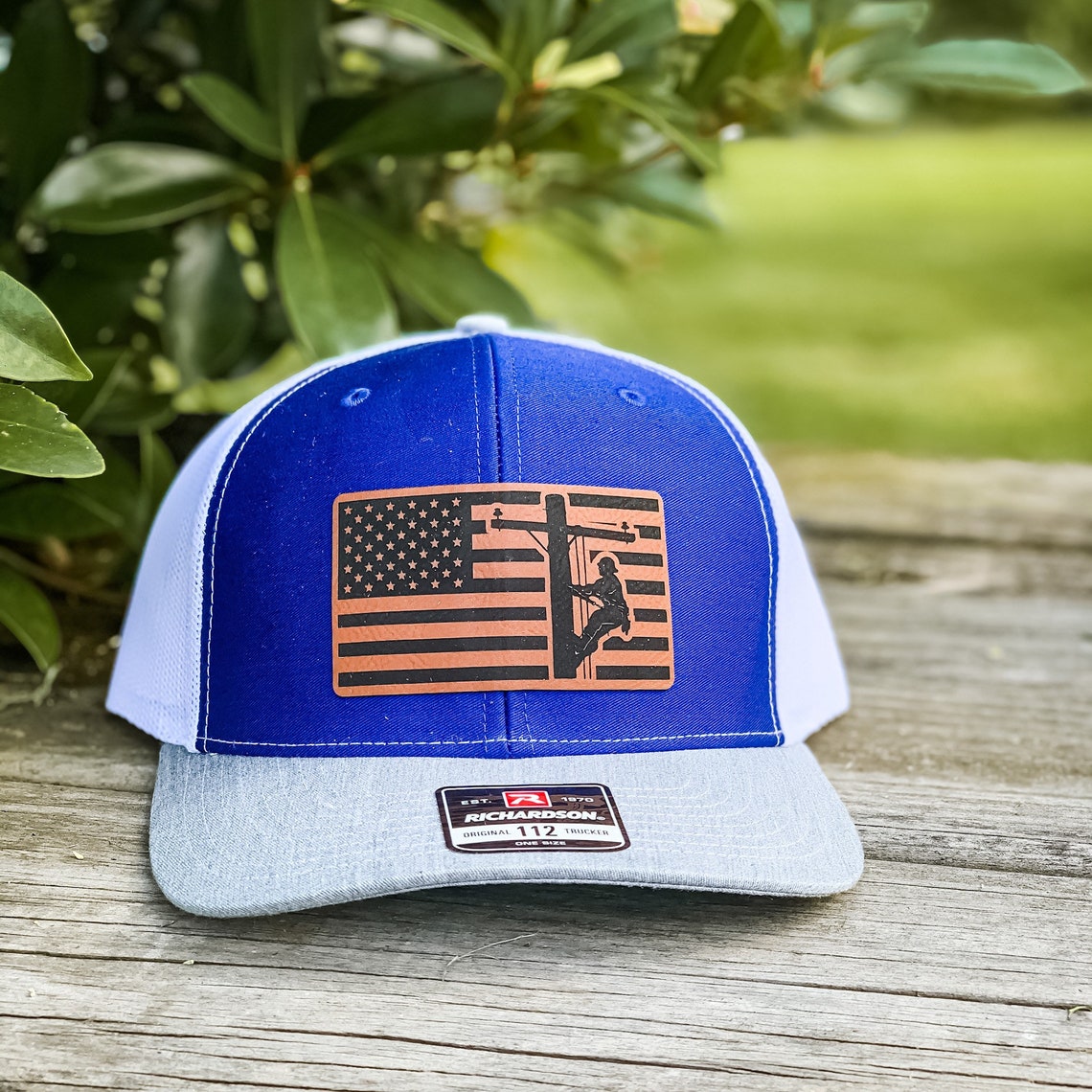 Lineman Hat American Flag Lineman Hat Hat Cap Leather - Etsy
