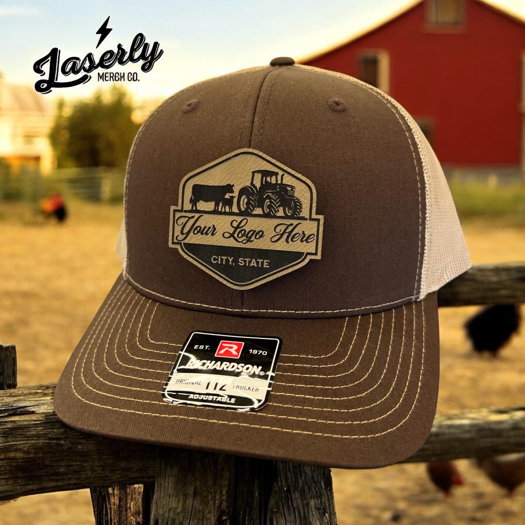 Custom Leather Patch Hat: Bulk Logo Hats, Business Merch - Etsy