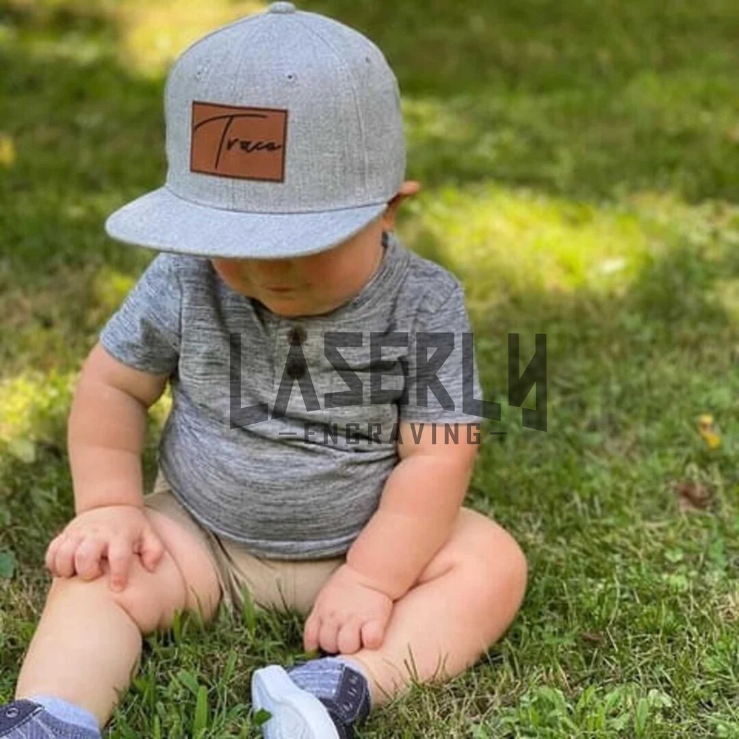 Custom Toddler Hat, Signature Leather Patch, Personalized Infant Hat - Etsy