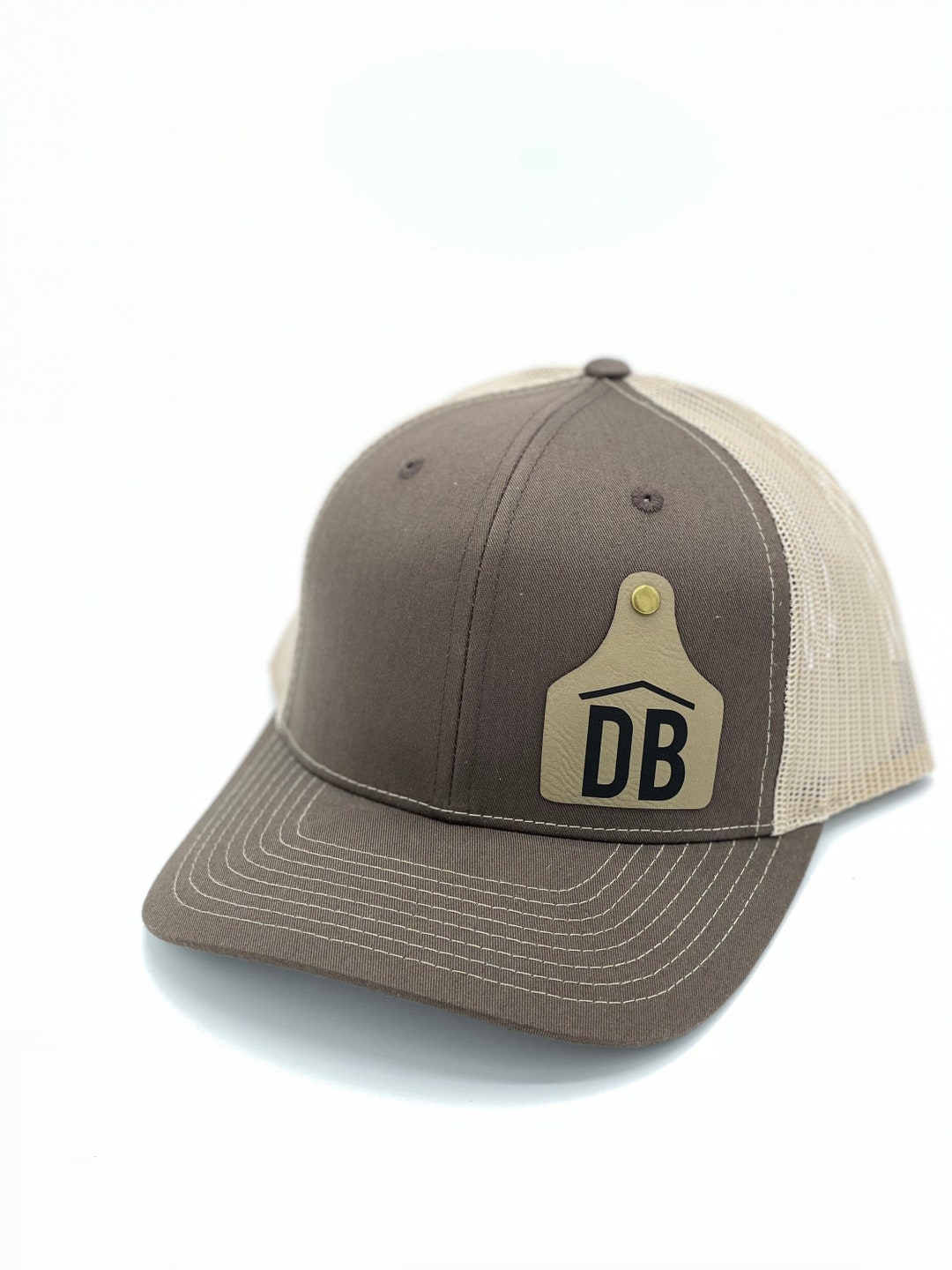 Custom Cattle Tag Hat, Hat , Cap, Leather Engraved, Leather Patch Hat ...