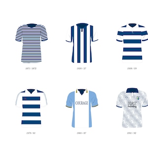 Reading FC Classic Kits - 1871 to 2021 - A3 Poster - Football Team Gift ...