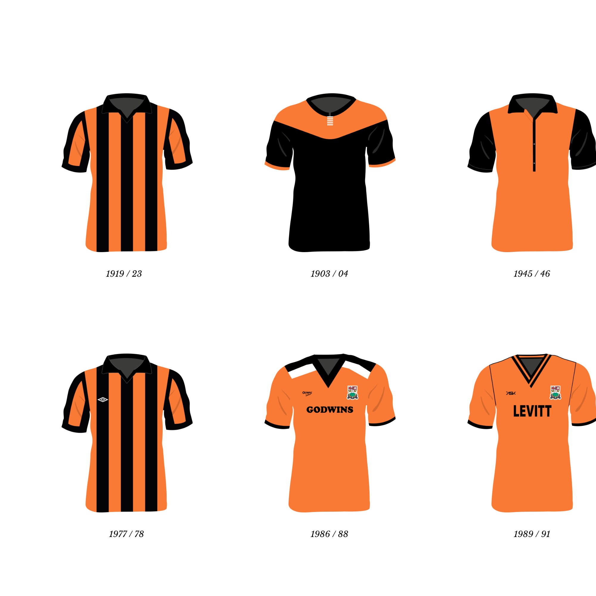 Barnet FC Classic Kits - 1909 to 2021 - A3/A4 Poster - Football Team ...