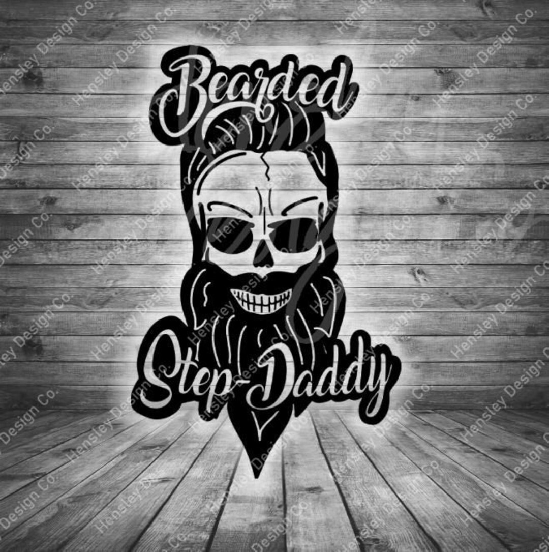 Bearded Step Daddy Skull Design - Etsy