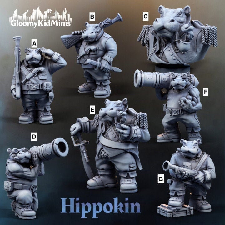 Giff Hippofolk 28-32mm Resin Miniatures Dark Sun - Etsy Canada