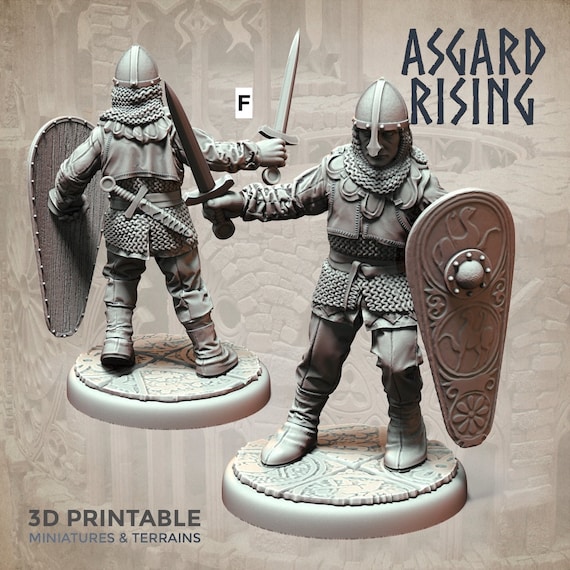 Toys Toys & Games Miniature Toys English Soldier DND Miniature Asgard ...