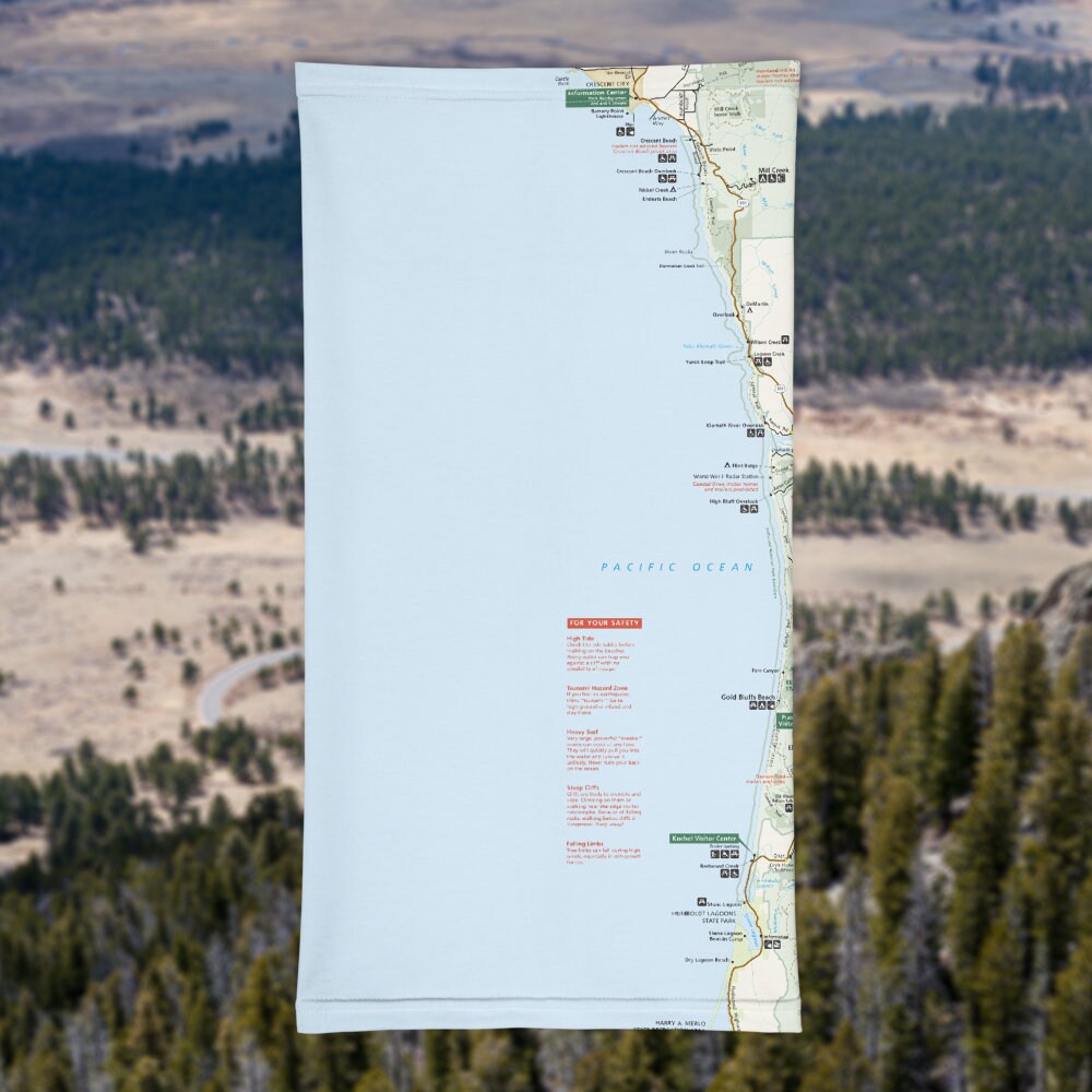Redwood National and State Parks California Map Trail Map Mountain ...