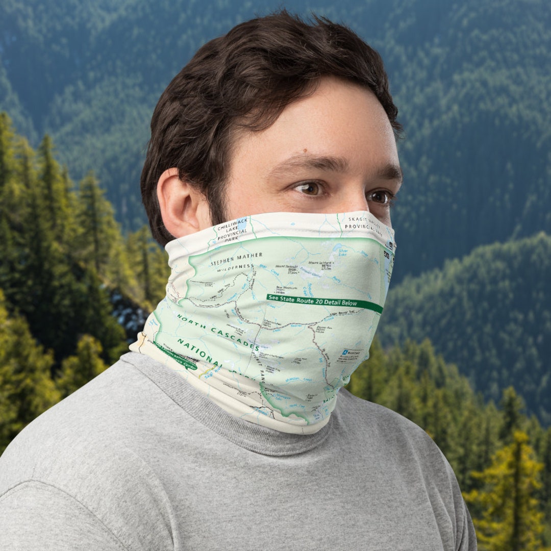 North Cascades National Park Washington Map Trail Map Mountain Hiking ...