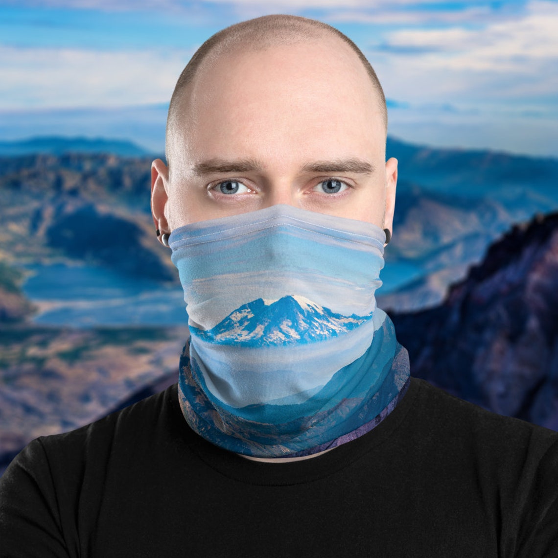 Mt. Rainier Mountain Hiking Adventure Full Face Mask Neck - Etsy