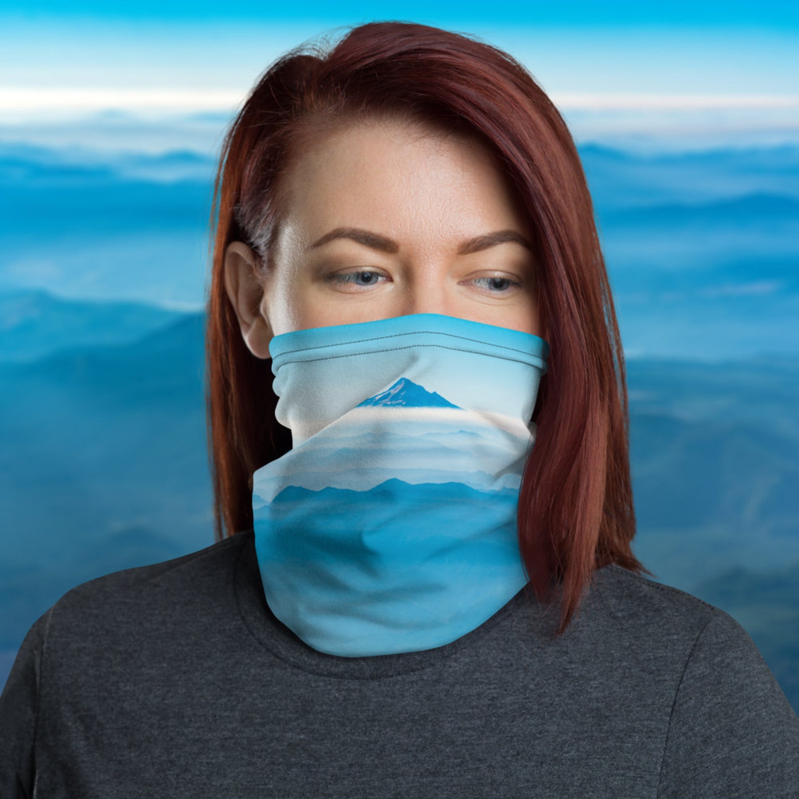 Mountain Hiking Adventure Full Face Mask Neck Gaiter Balaclava Bandana ...