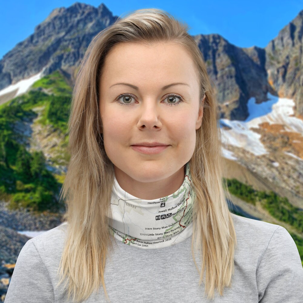 Shenandoah National Park Virginia Map Trail Map Mountain Hiking ...