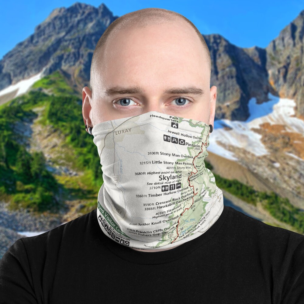 Shenandoah National Park Virginia Map Trail Map Mountain Hiking ...