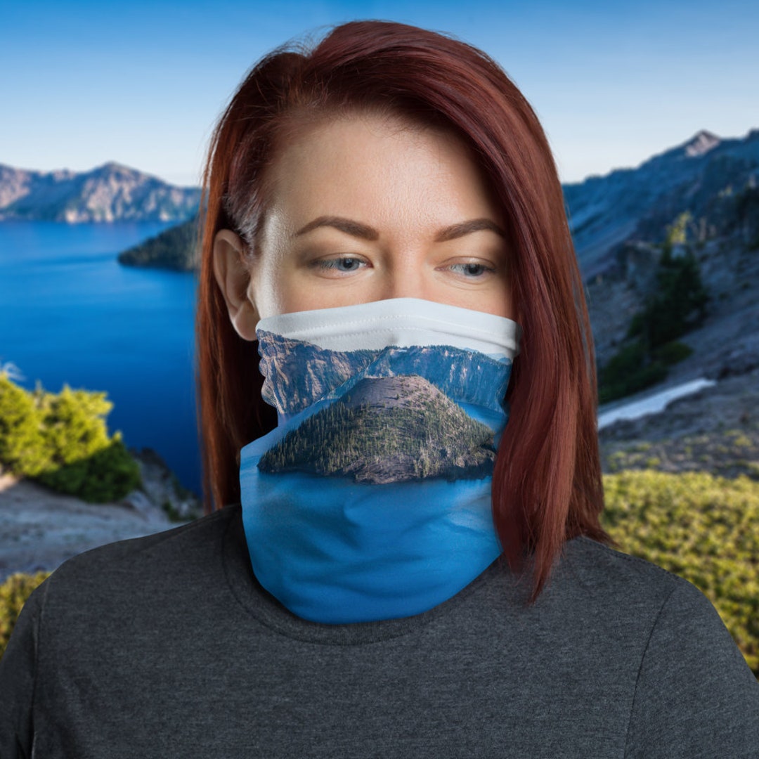 Crater Lake National Park Oregon Hiking Adventure Full Face Mask Neck ...