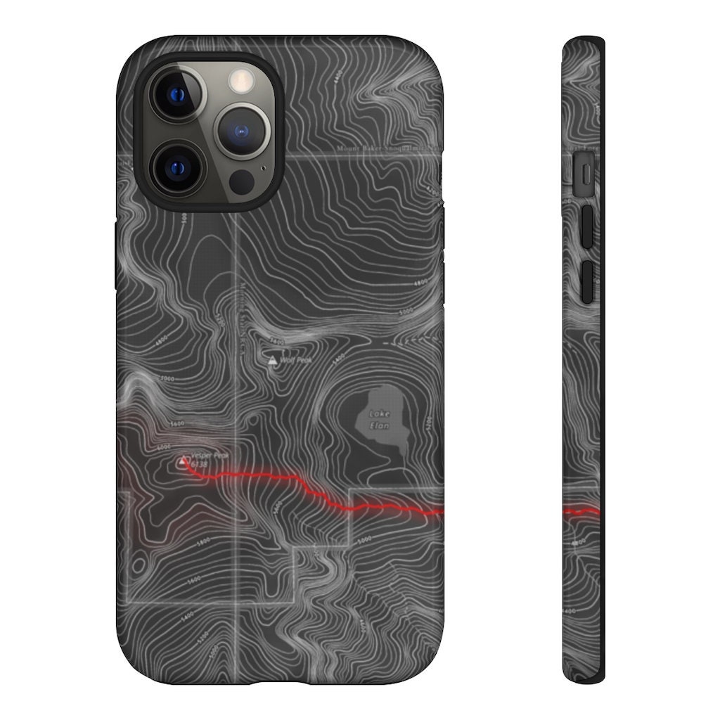 Topographic Trail Map Mountain Hiking Adventure Premium Tough | Etsy