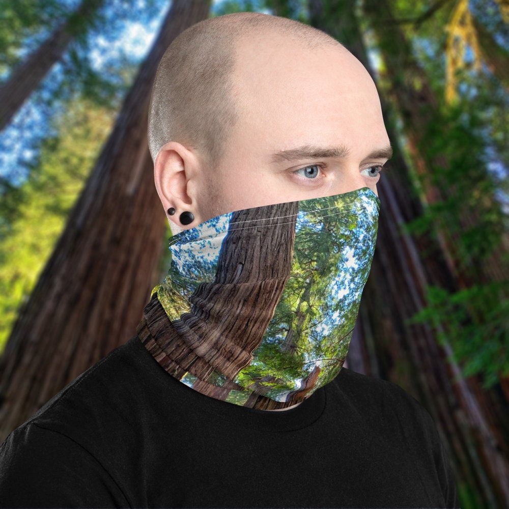 Redwood Trees Hiking Adventure Full Face Mask Neck Gaiter Balaclava ...