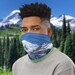Mt. Rainier Mountain Hiking Adventure Full Face Mask Neck Gaiter ...