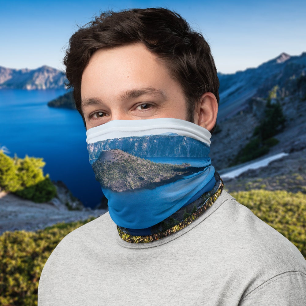 Crater Lake National Park Oregon Hiking Adventure Full Face Mask Neck ...