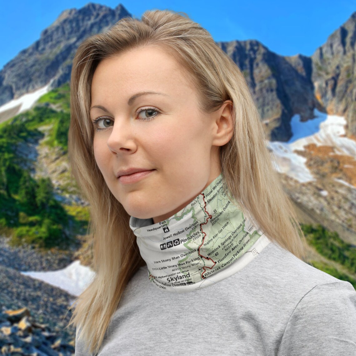 Shenandoah National Park Virginia Map Trail Map Mountain Hiking ...