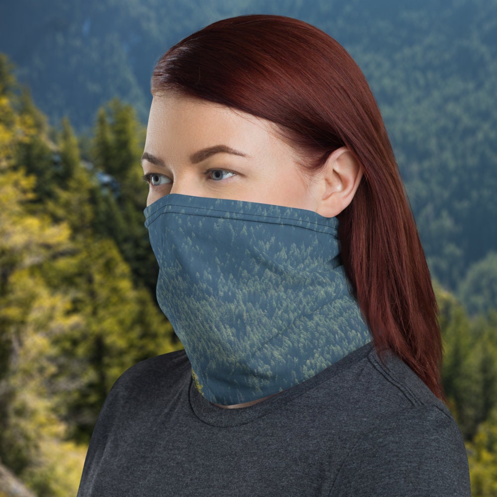 Mountain Trees Hiking Adventure Full Face Mask Neck Gaiter Balaclava ...