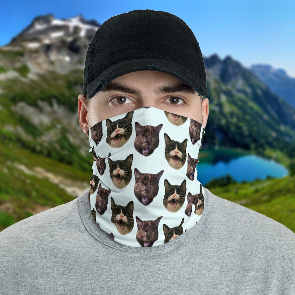 Kitty Cat Funny Full Face Mask Neck Gaiter Balaclava Bandana - Etsy
