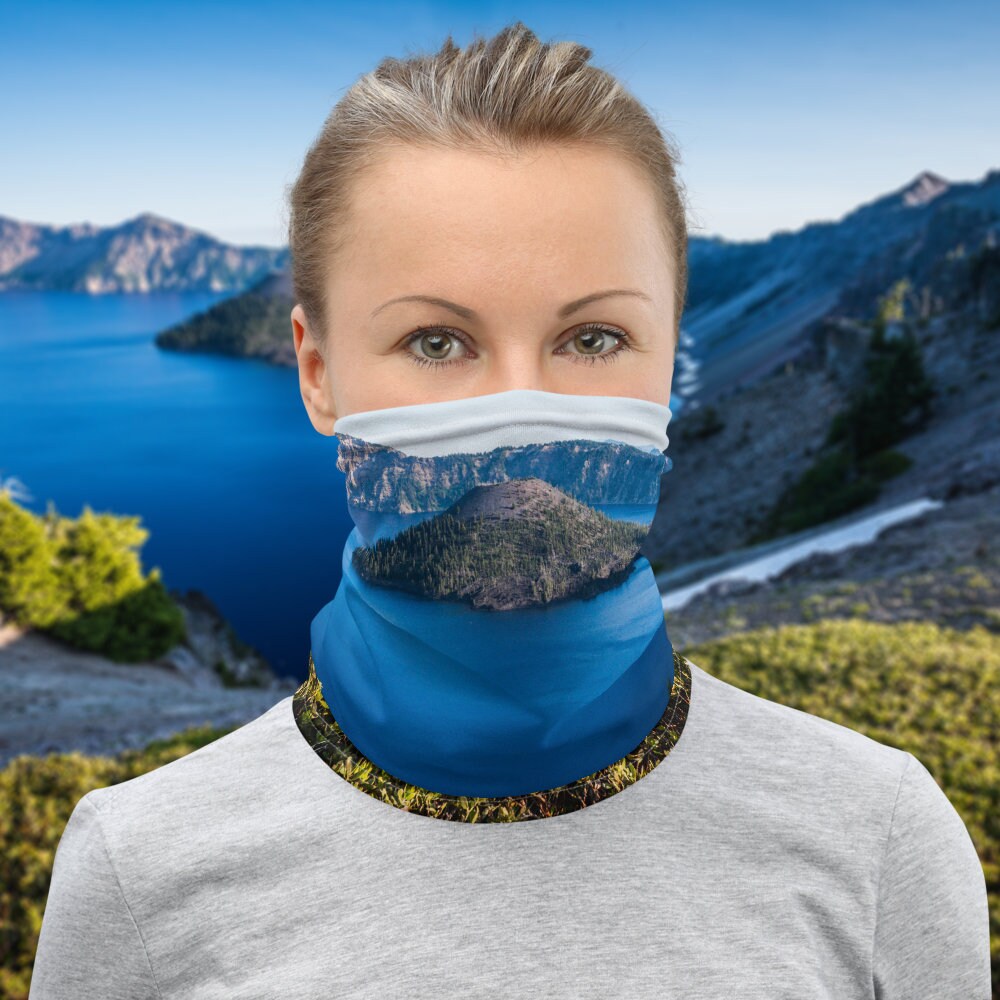 Crater Lake National Park Oregon Hiking Adventure Full Face Mask Neck ...