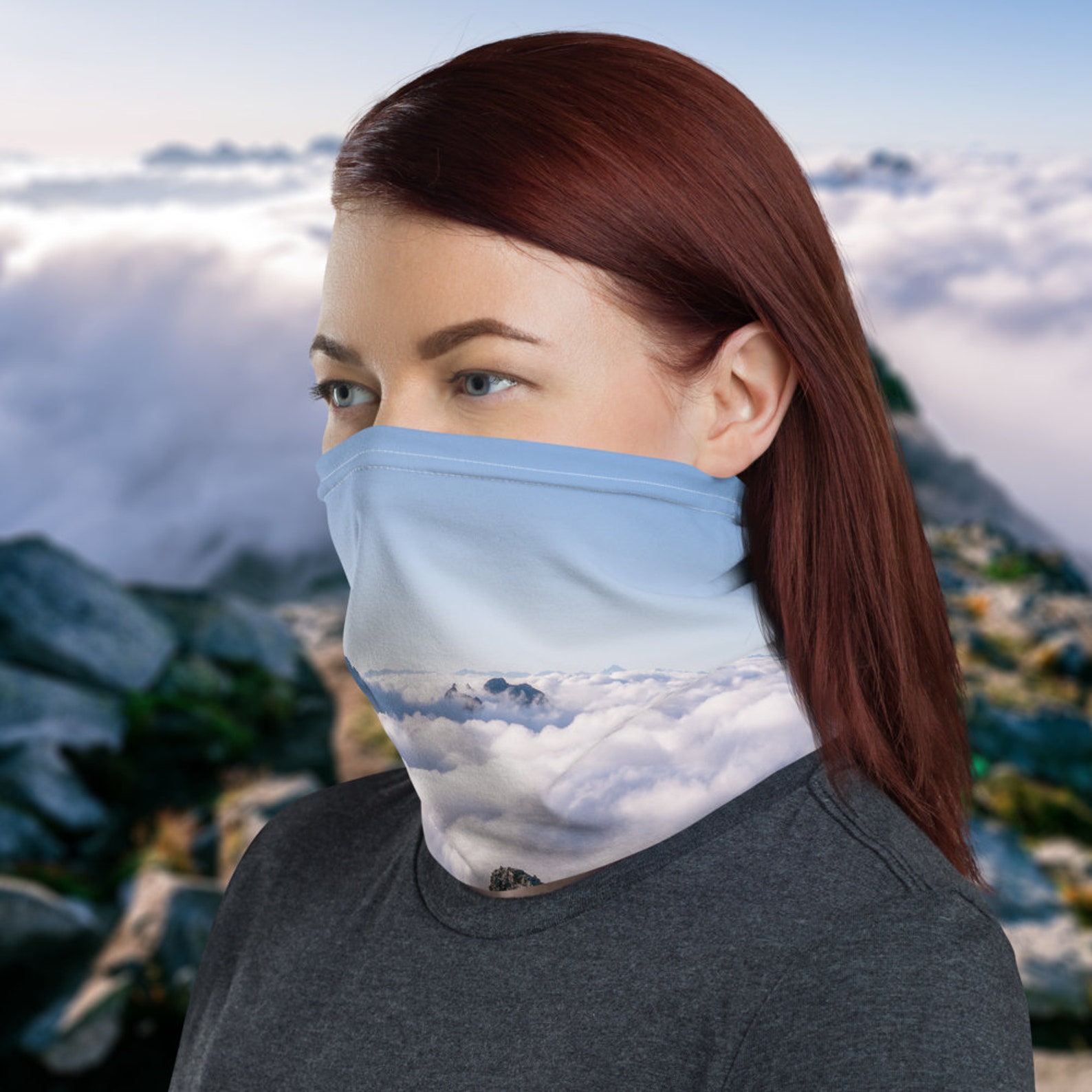 Mountain Hiking Adventure Full Face Mask Neck Gaiter Balaclava - Etsy