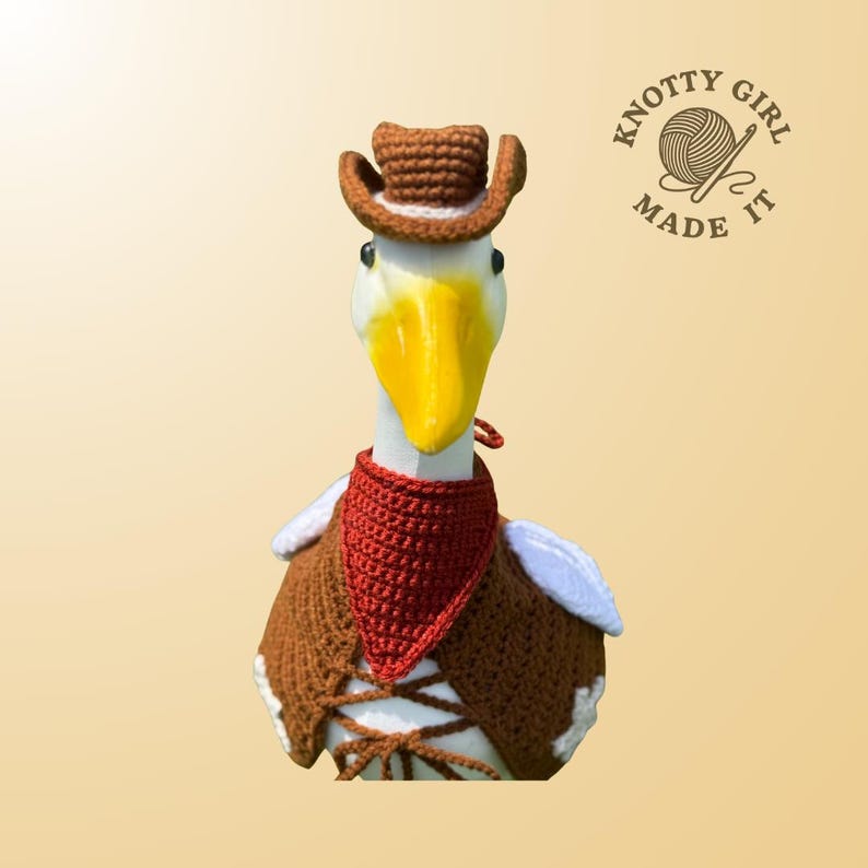 Cowboy Porch Goose Sheriff Outfit Crochet Pattern PDF Instant Download ...