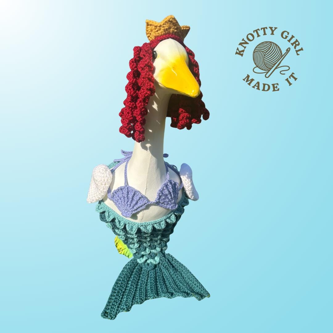 Mermaid Porch Goose Outfit Crochet Pattern PDF Instant Download - Etsy