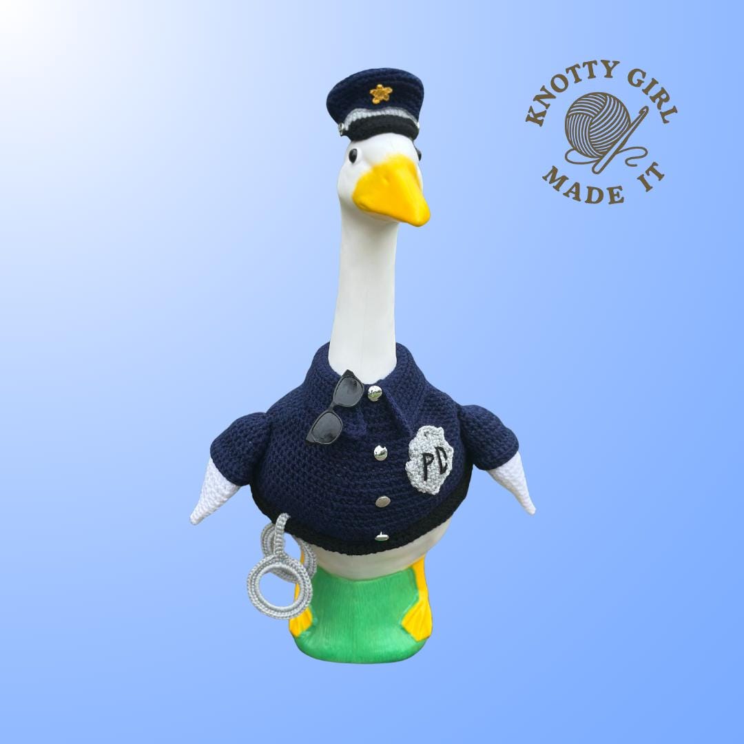 Police Officer Porch Goose Outfit Crochet Pattern PDF Instant Download ...