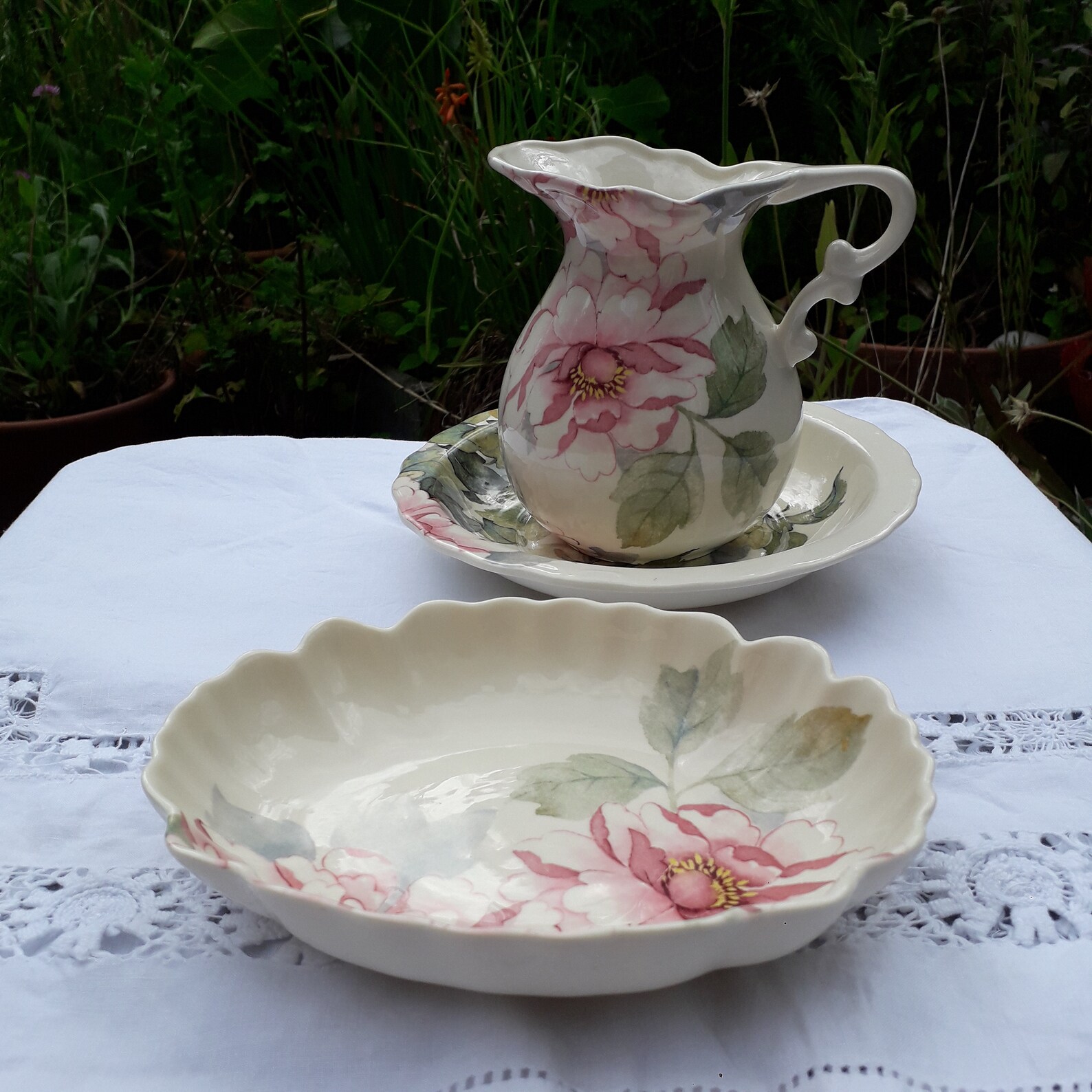 Hadida Bathroom Collection Dish, Fine Bone China Soap Dish,pink Rose ...