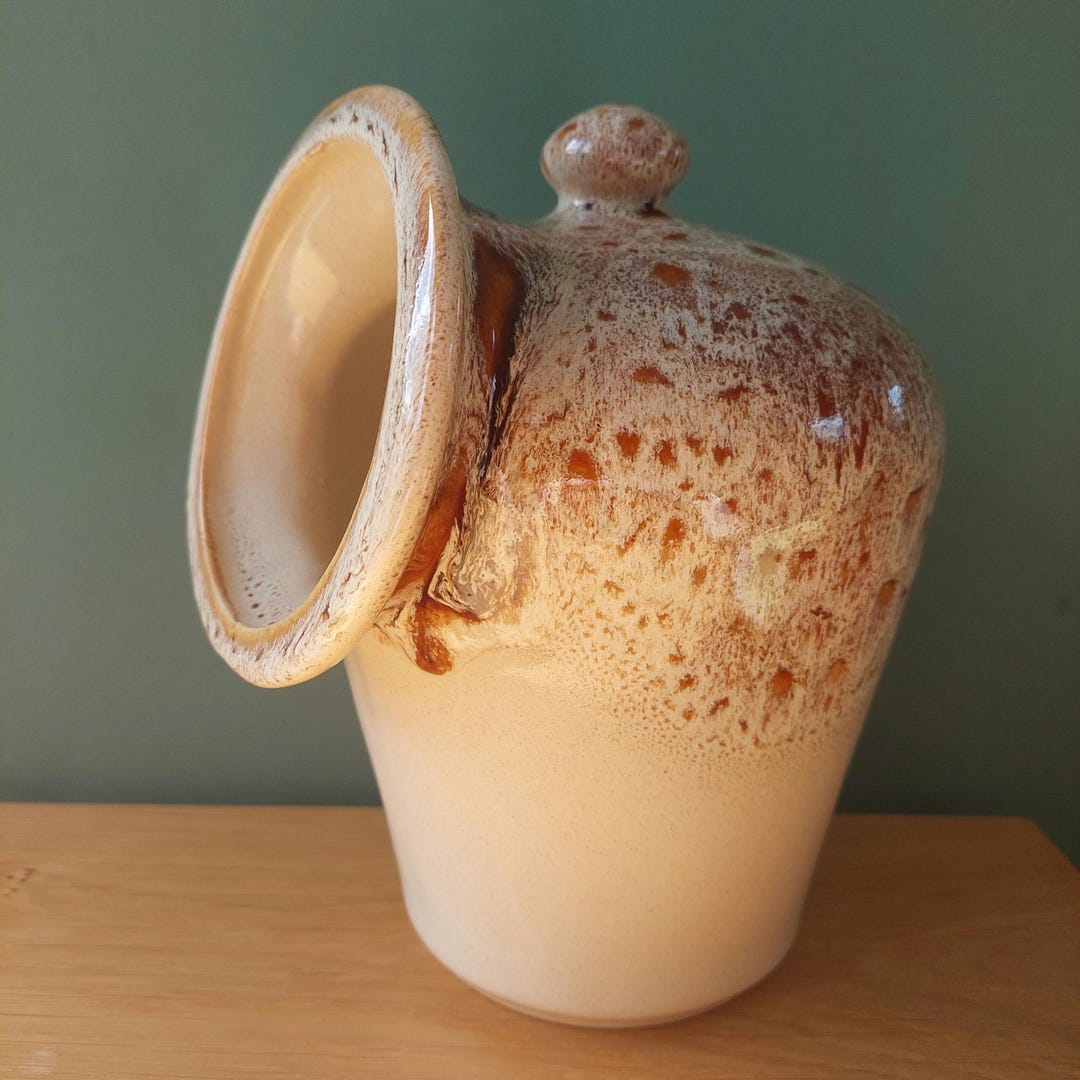 Fosters Pottery Salt Pig: Cornish Honeycomb Glaze, Studio Pottery - Etsy
