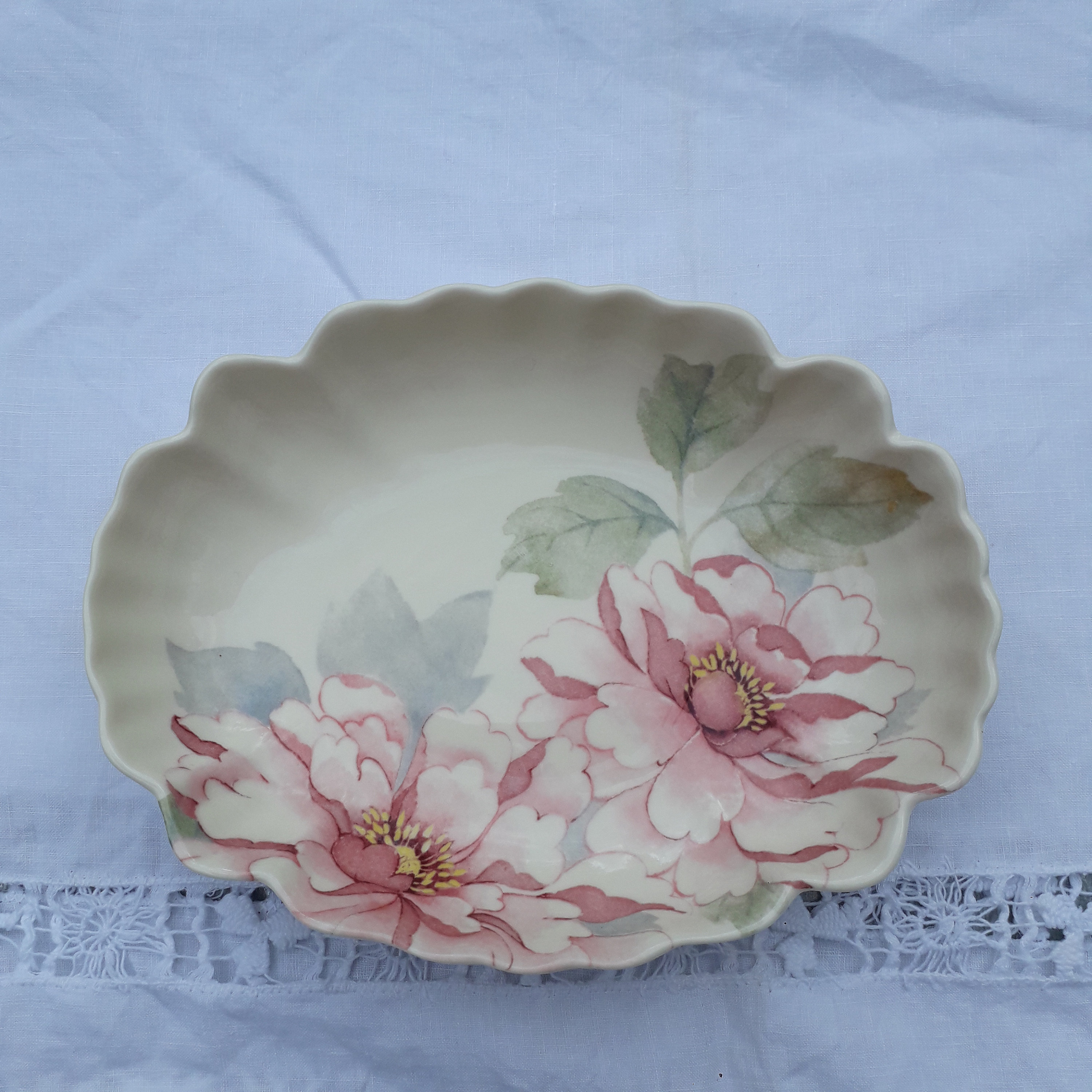 Hadida Bathroom Collection Dish, Fine Bone China Soap Dish,pink Rose ...