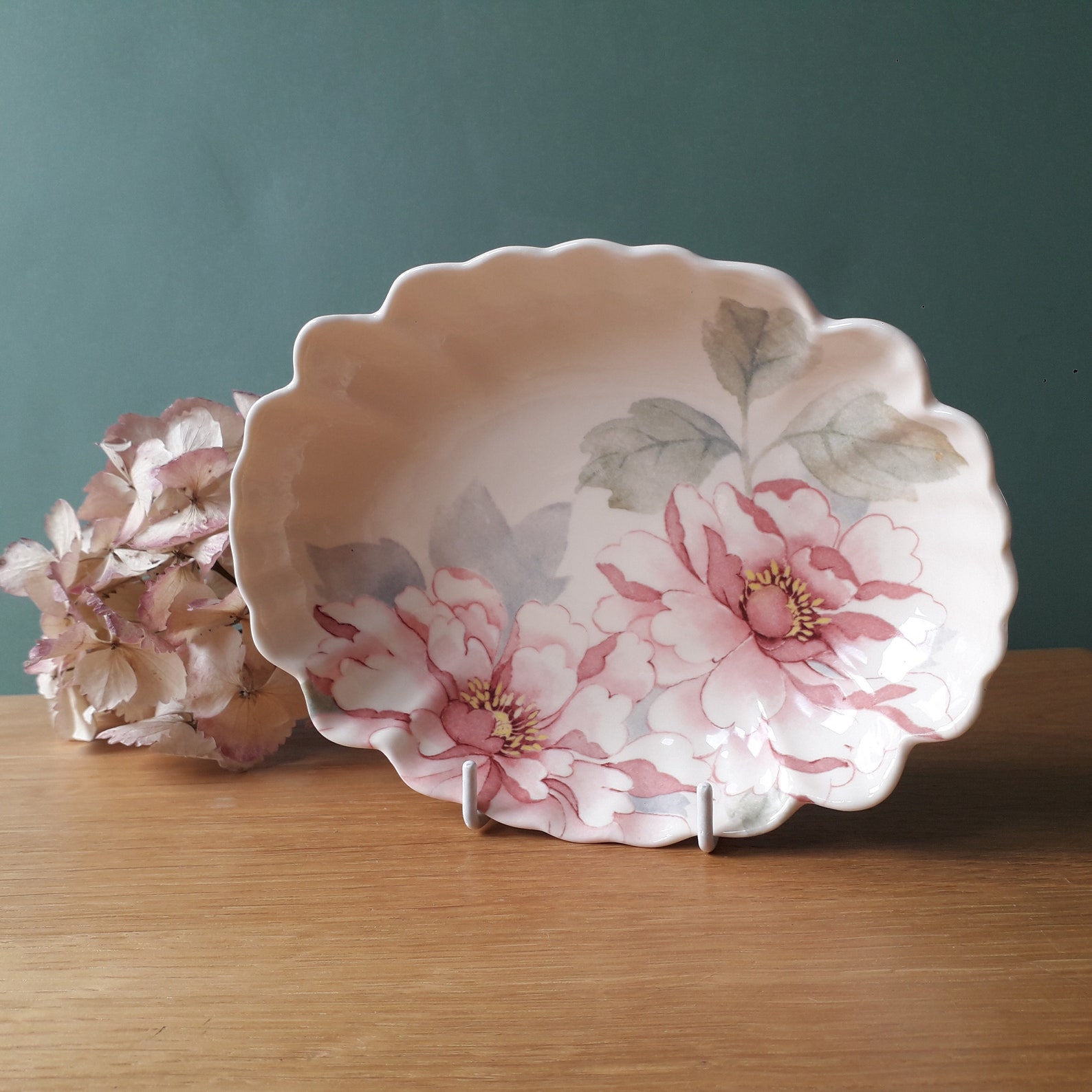 Hadida Bathroom Collection Dish, Fine Bone China Soap Dish,pink Rose ...