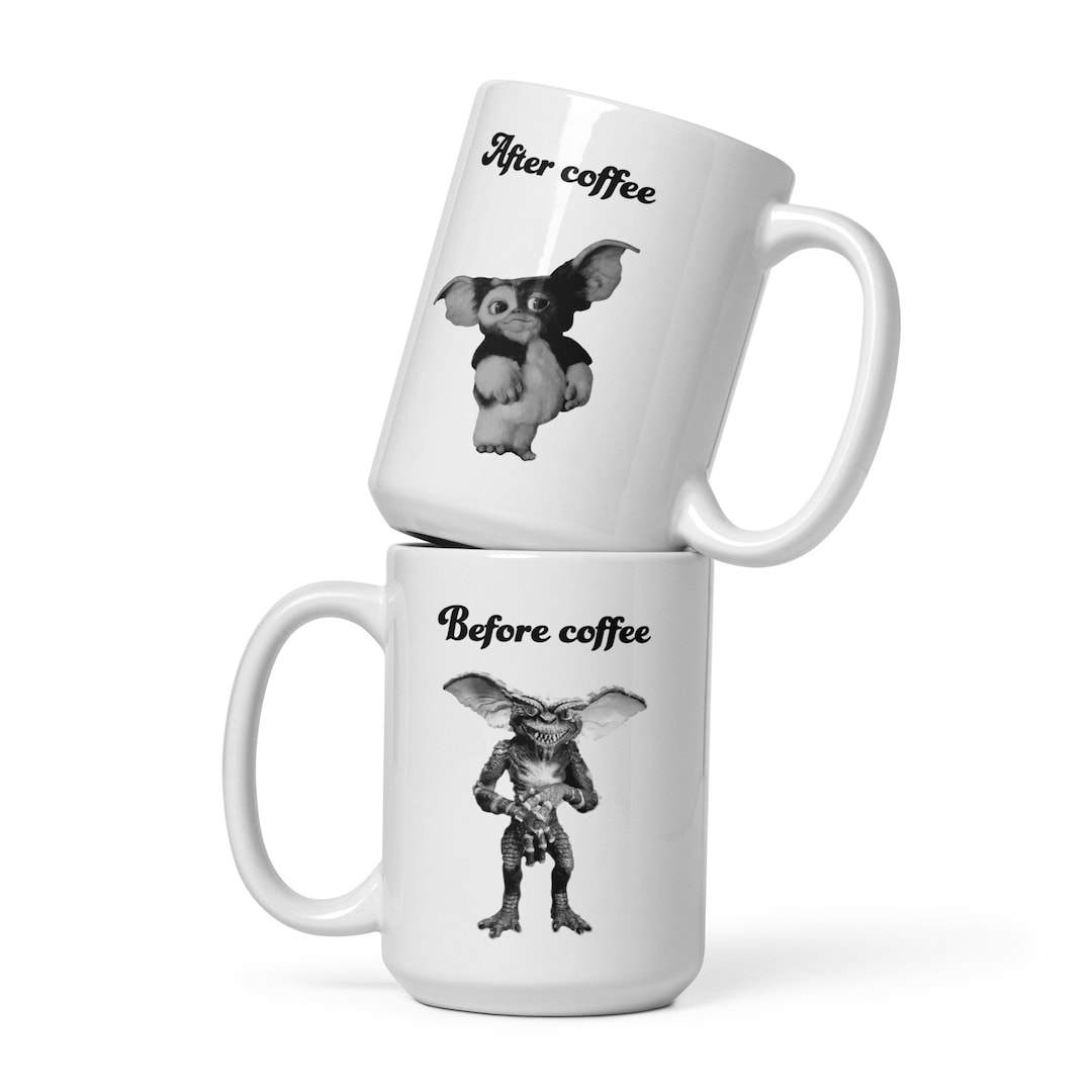 Humorous Gremlins Mug before / After Coffee Funny Gift Idea for Morning ...