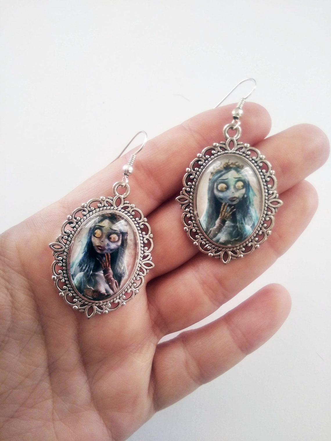 The Corpse Bride Necklace, Corpse Bride Earrings Halloween Jewelry Tim ...