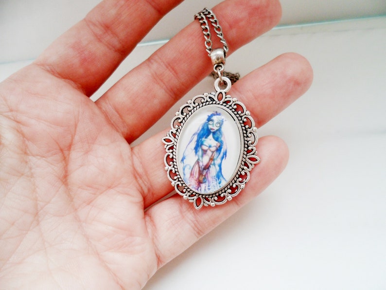 The Corpse Bride Necklace, Corpse Bride Earrings Halloween Jewelry Tim ...