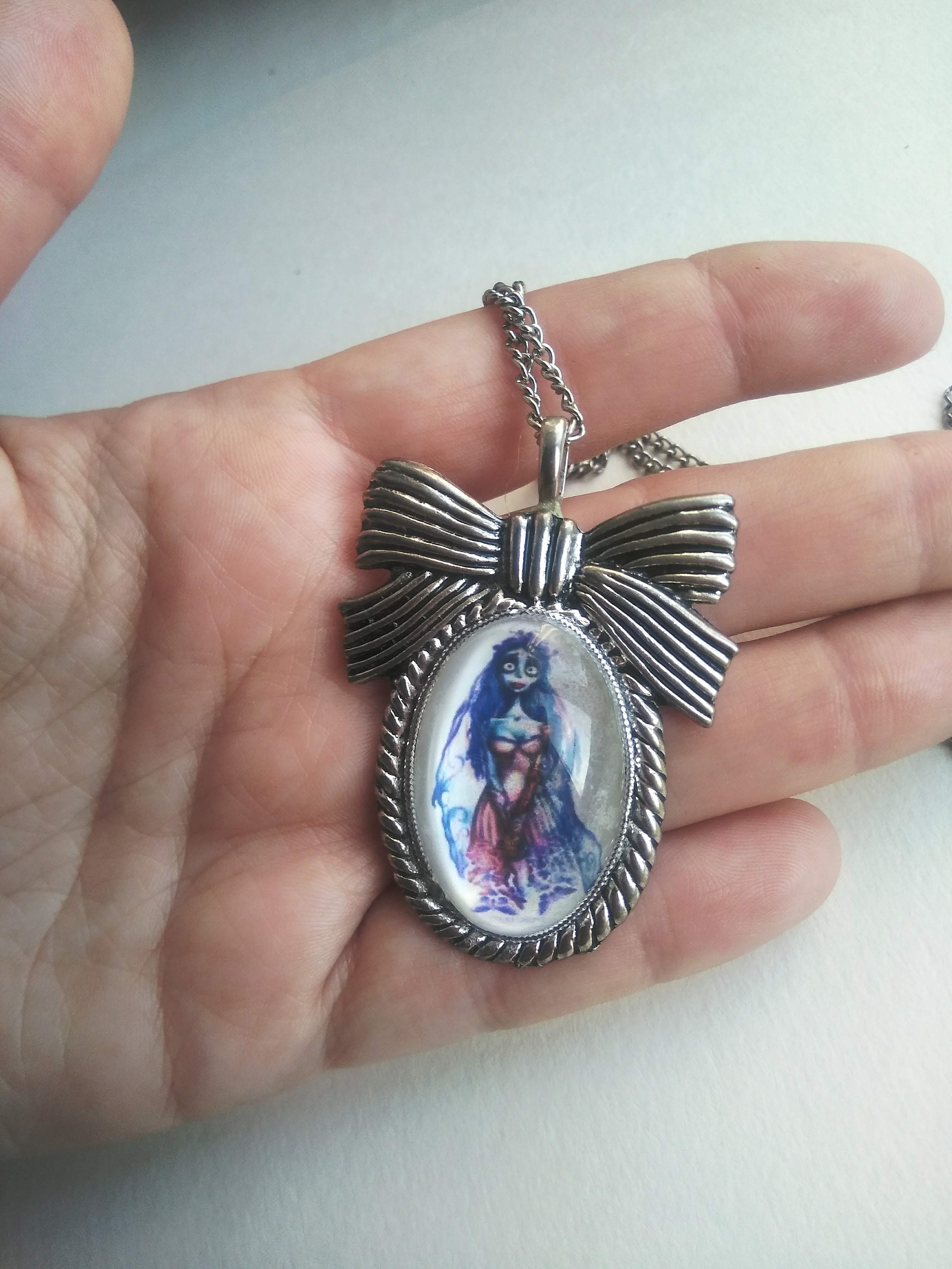 The Corpse Bride Necklace Horror Movie Portrait Pendant Tim Burton ...