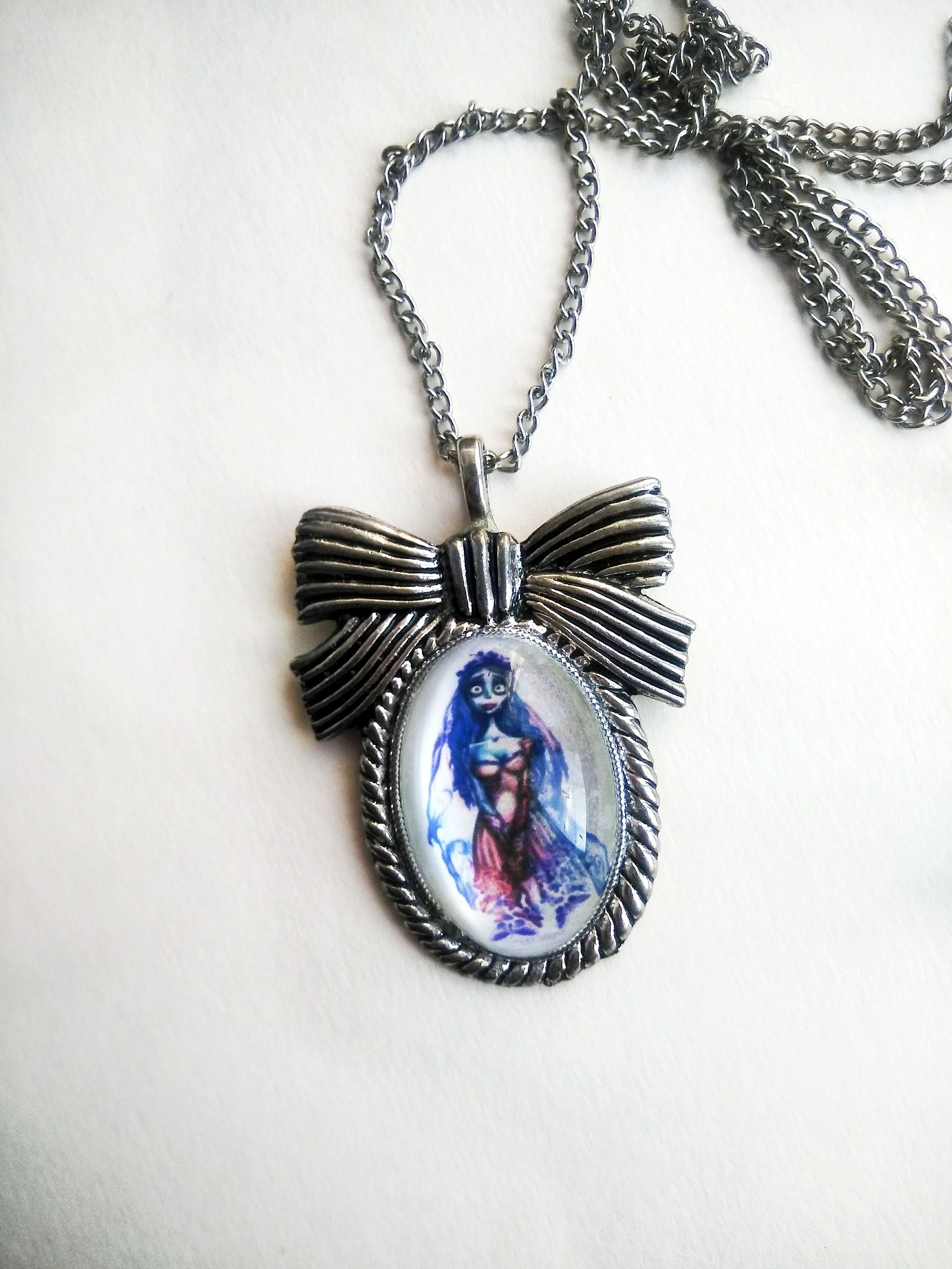 The Corpse Bride Necklace Horror Movie Portrait Pendant Tim Burton ...