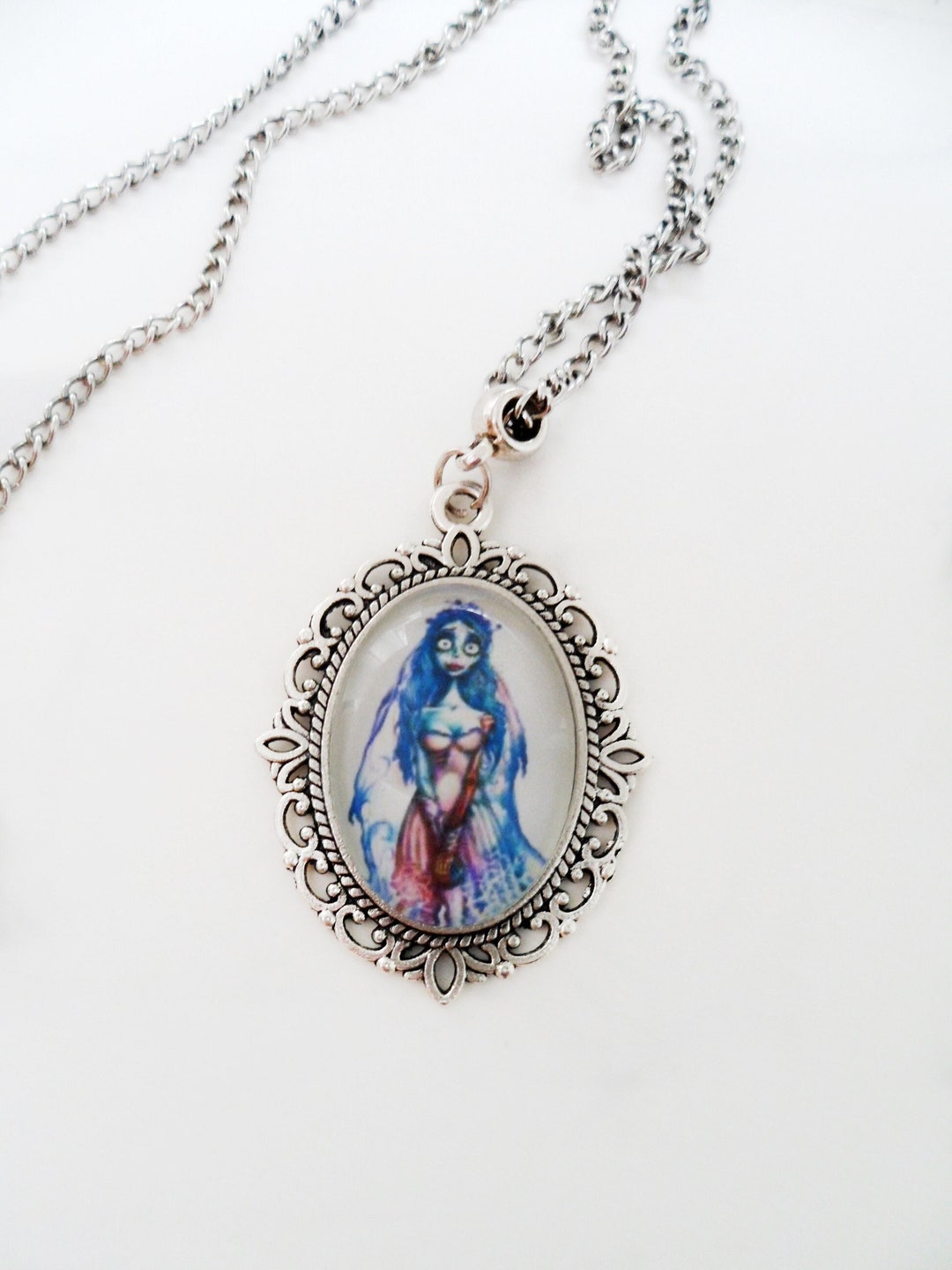 The Corpse Bride Necklace, Corpse Bride Earrings, Halloween Jewelry ...