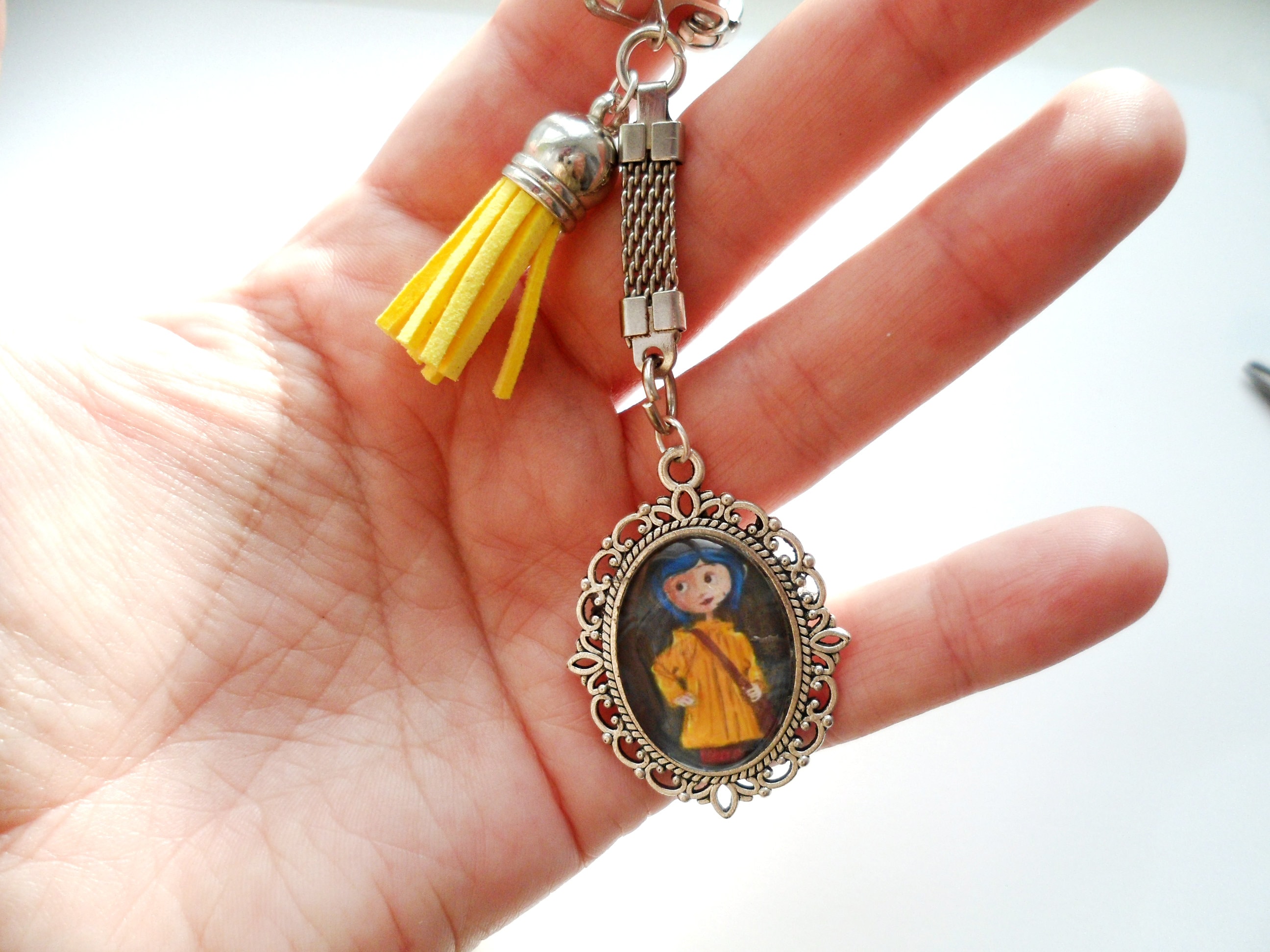 Coraline Necklace Pendant, Coraline Inspired Dangle Earrings, Coraline ...