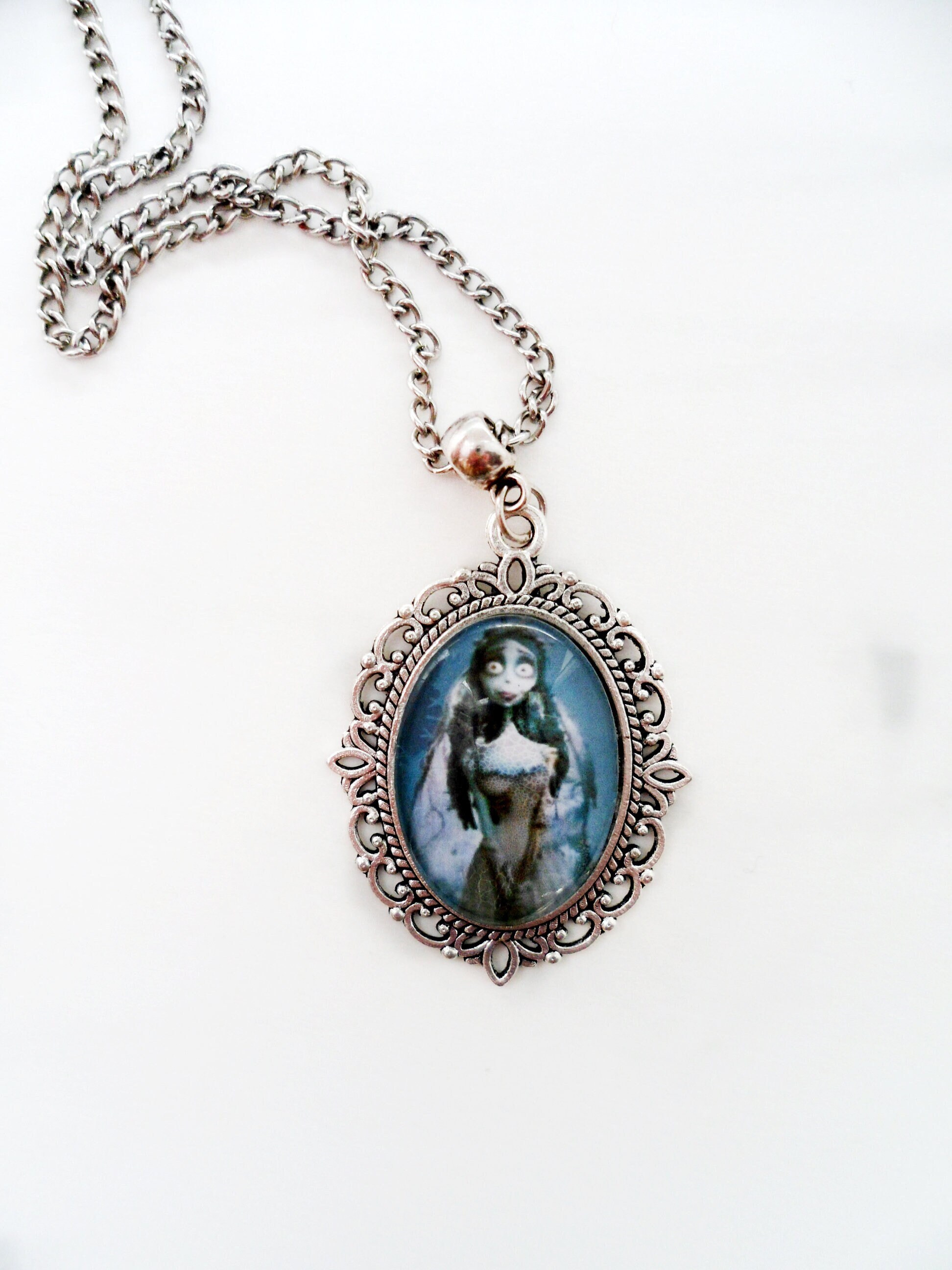 The Corpse Bride Necklace, Corpse Bride Earrings Halloween Jewelry Tim ...