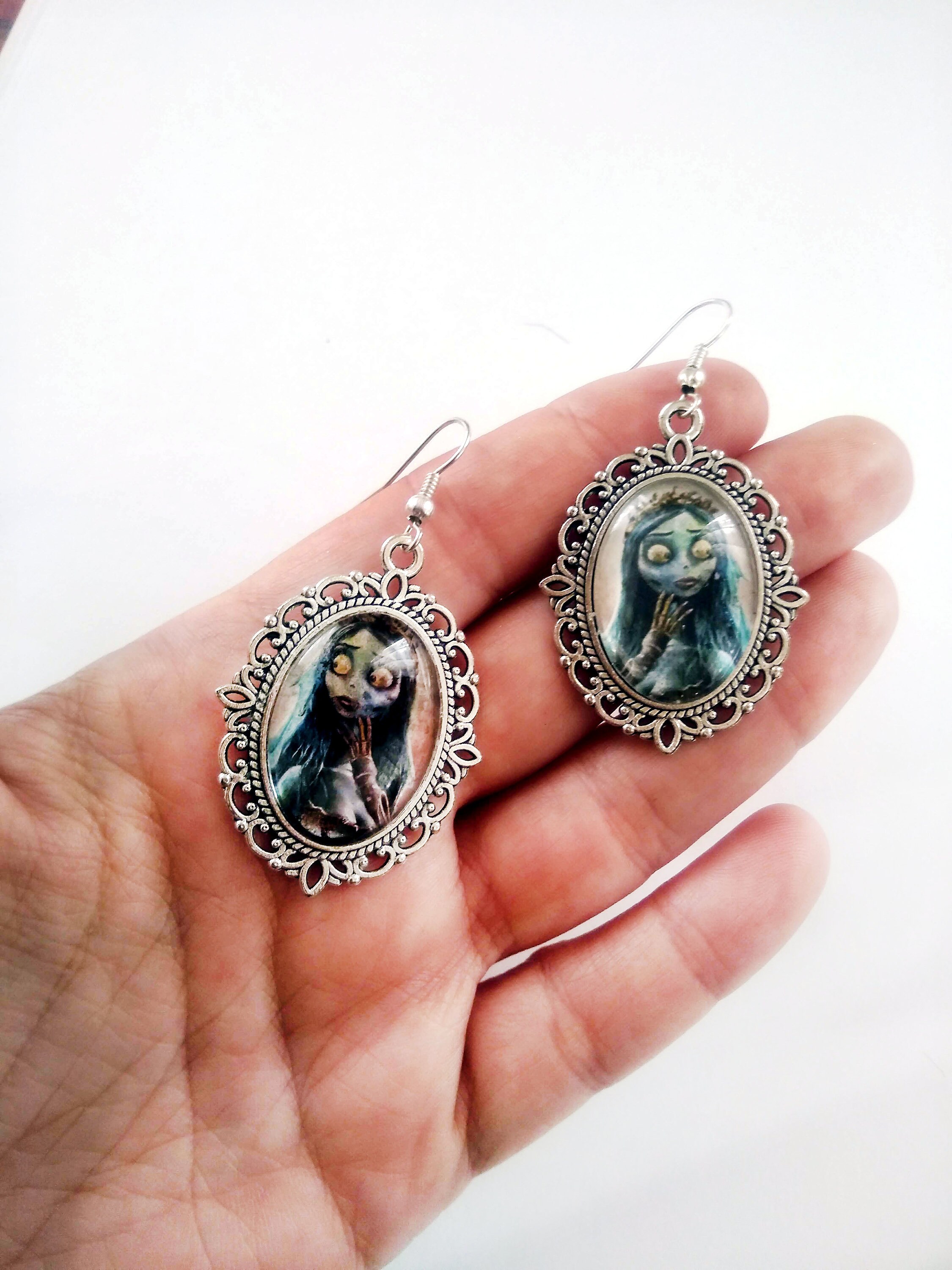 The Corpse Bride Necklace Horror Movie Portrait Pendant Tim Burton ...