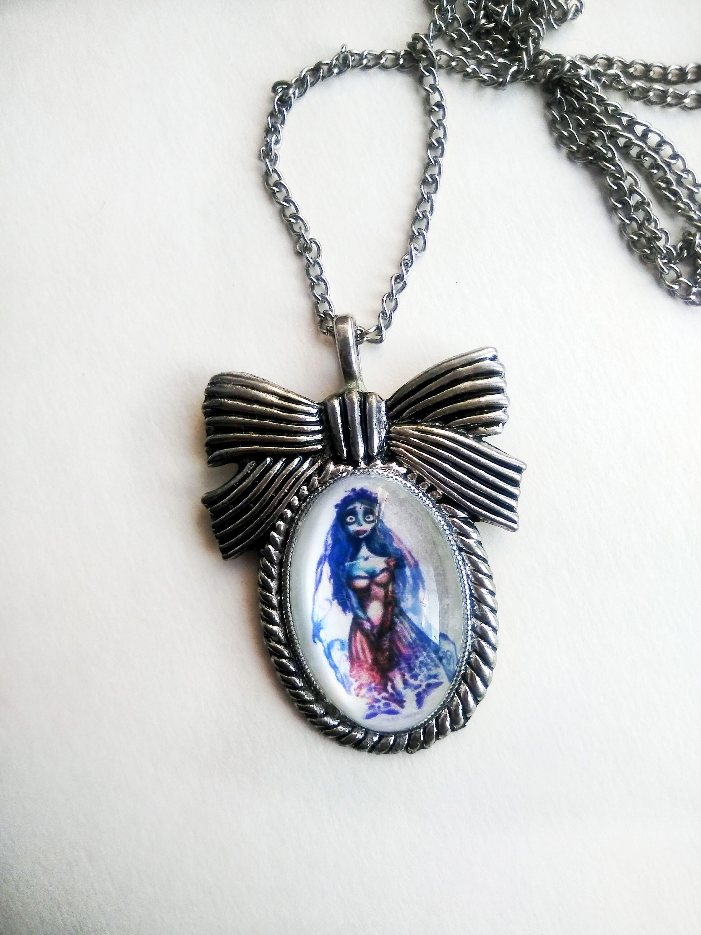 The Corpse Bride Necklace Horror Movie Portrait Pendant Tim Burton ...