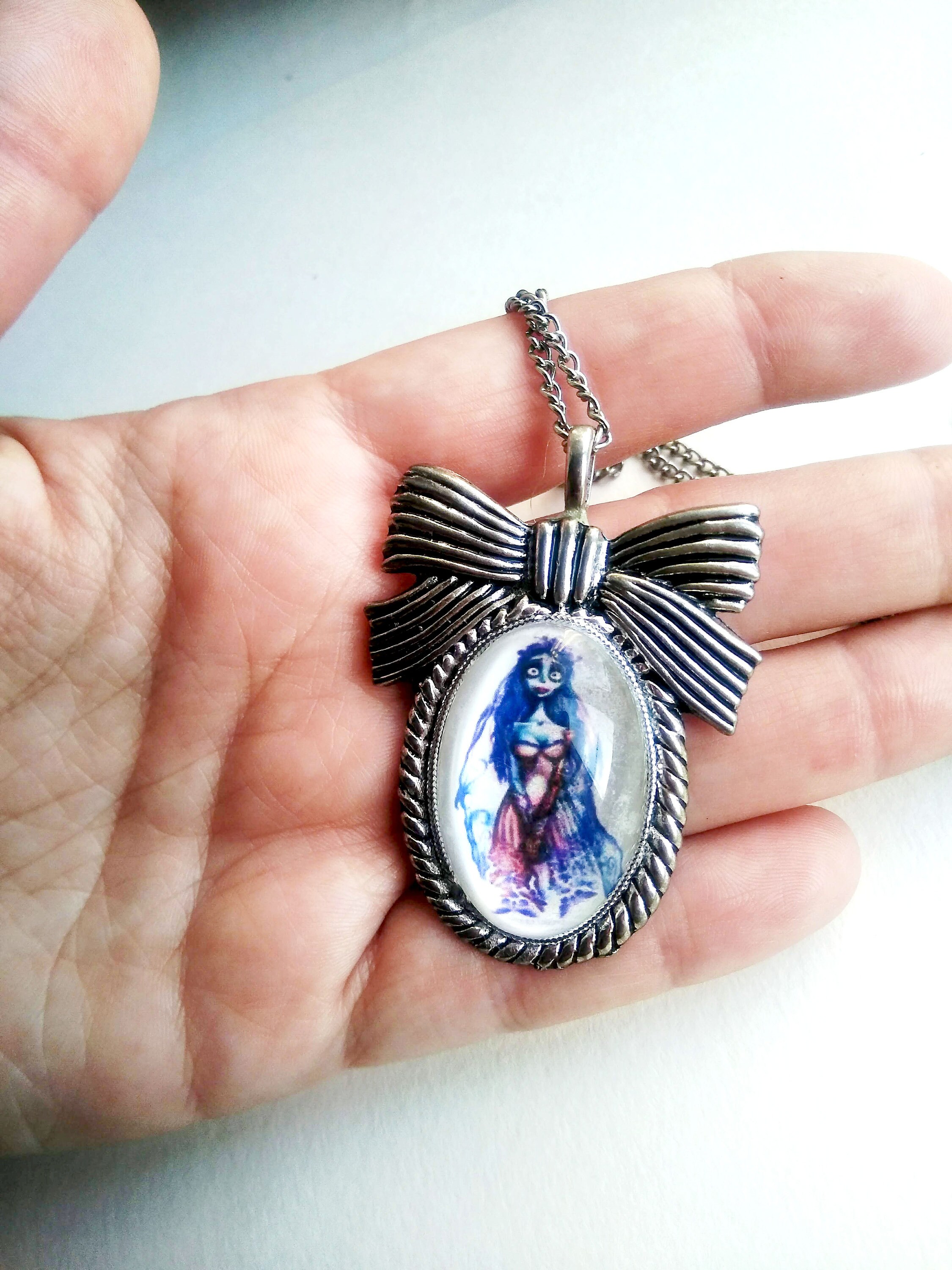 The Corpse Bride Necklace Horror Movie Portrait Pendant Tim Burton ...