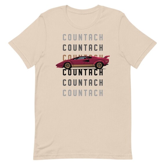 Lamborghini Countach Short-sleeve Unisex T-shirt Red Bronze - Etsy