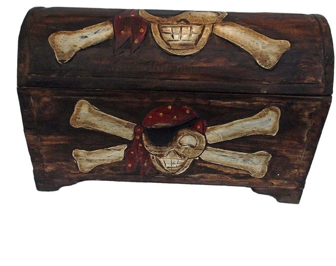 Unusual Rustic Pirate Trunk Hand Made Ethnic Storage Pirate Treasure ...