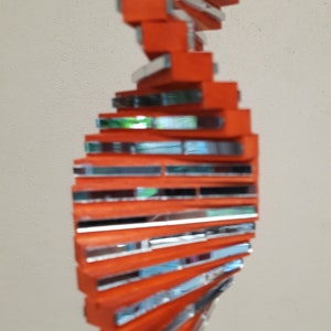 Unusual Mirror Segment Orange Wind Twister Spiral Wind Spinner 40cm - Etsy