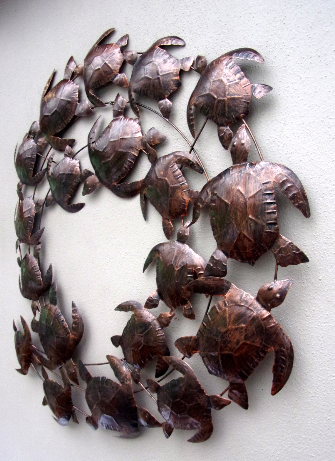 Copper Turtles Metal Wall Art Giant Hand Made Designer Turtle - Etsy UK