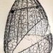 Unusual Giant Twisted Wire Wall Shark Head Metal 3D SHARK Wall Art 45cm ...